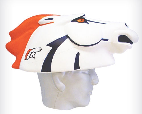 DENVER BRONCOS BRAND NEW FOAMHEAD FOAM HEAD HAT MILES HORSEHEAD | eBay
