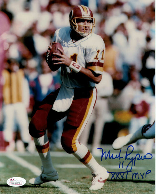 Mark Rypien Autographed/Signed Washington Redskins 8×10 Photo SB MVP ...