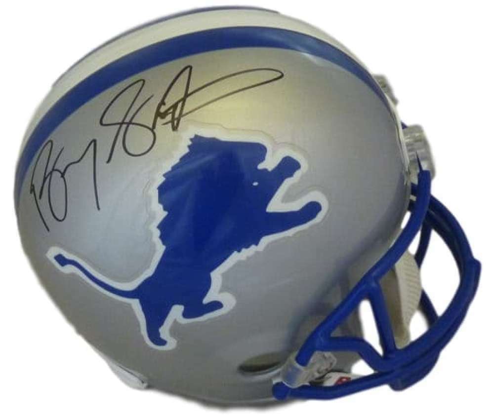 Barry Sanders Autographed/Signed Detroit Lions Replica Helmet JSA 15676 ...