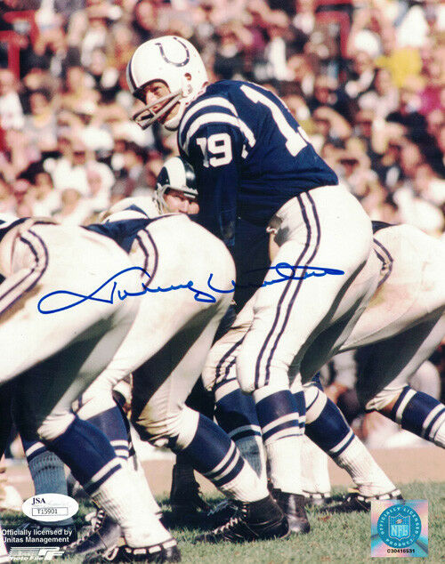 Johnny Unitas Autographed Signed Baltimore Colts 8x10 Photo 21266 Jsa