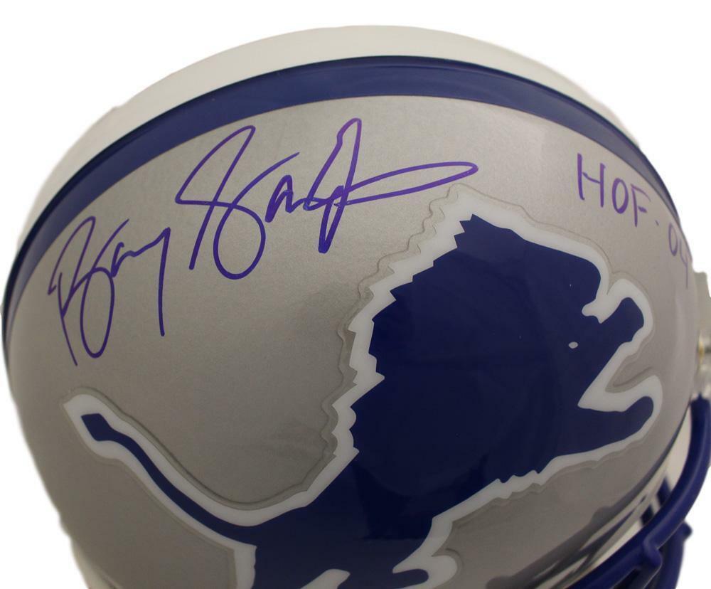Barry Sanders Autographed/Signed Detroit Lions Proline Helmet HOF JSA ...