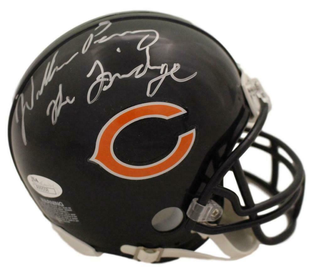 William Perry Autographed/Signed Chicago Bears Mini Helmet The Fridge ...