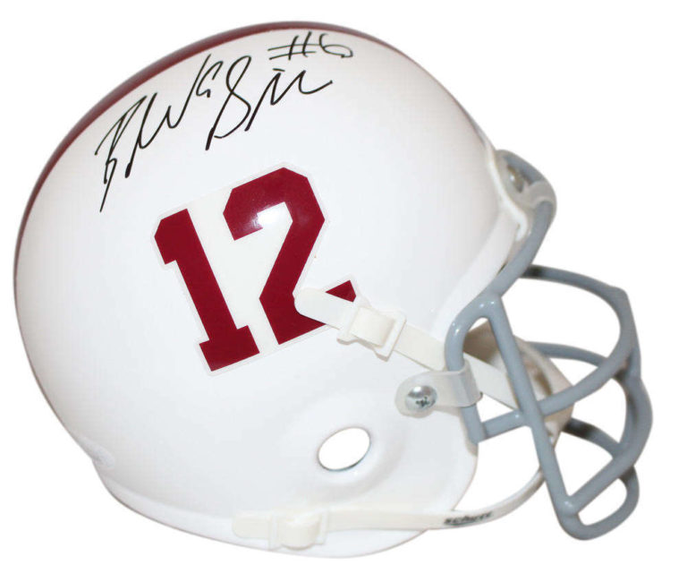 Blake Sims Autographed Alabama Crimson Tide Schutt Mini Helmet JSA ...