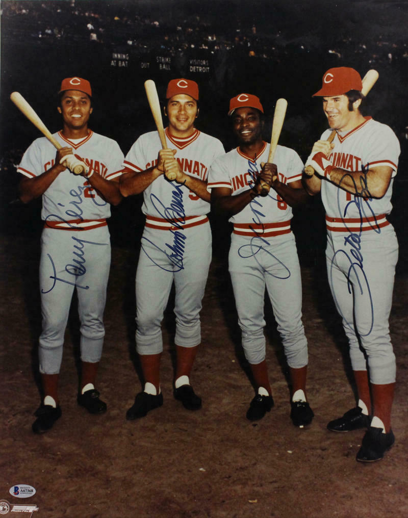 Big Red Machine Signed 16×20 Photo Cincinnati Reds Rose Morgan +2 BAS ...