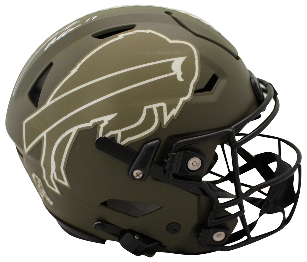 Josh Allen Autographed Buffalo Bills Authentic Salute Helmet Beckett ...