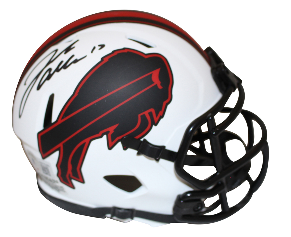 Josh Allen Autographed/Signed Buffalo Bills Lunar Mini Helmet Beckett ... Josh Allen Autographed/Signed Buffalo Bills Lunar Mini Helmet Beckett ...