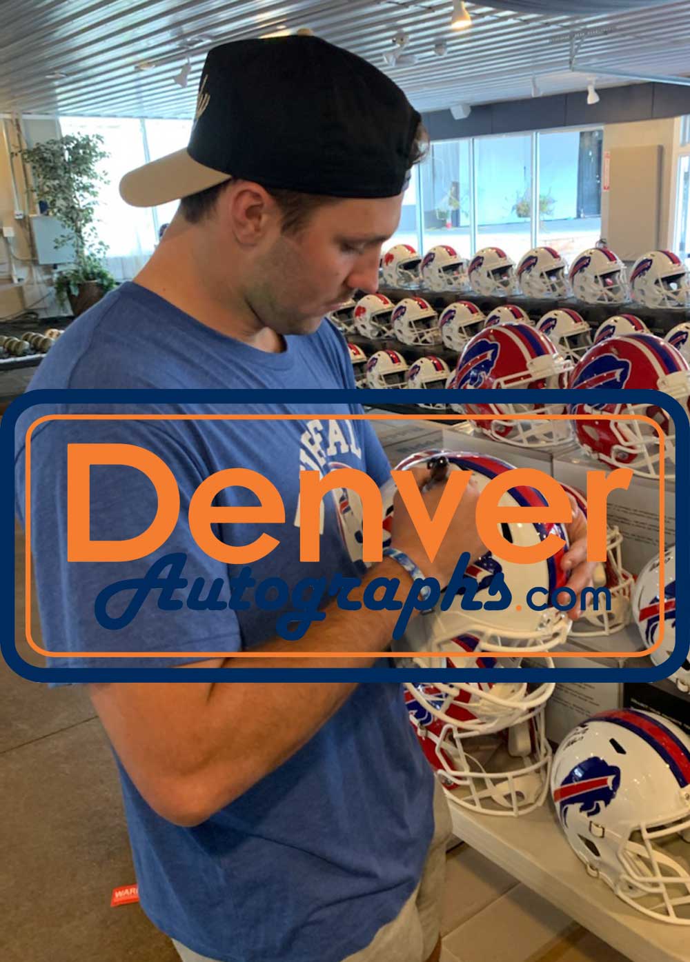 Josh Allen Autographed/Signed Buffalo Bills F/S 2021 Speed Helmet ...