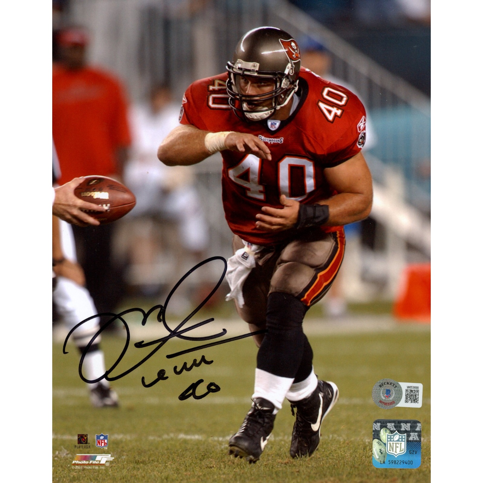 Mike Alstott Autographed Tampa Bay Buccaneers 8×10 Photo Beckett ...