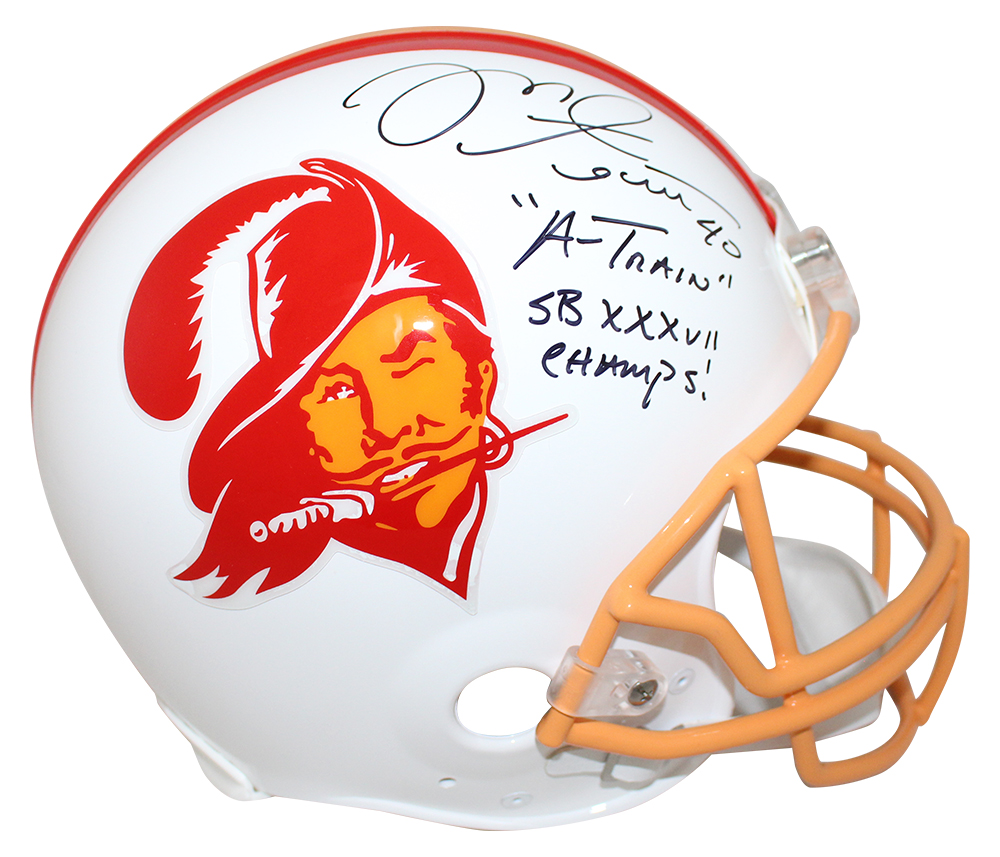 Mike Alstott Signed Tampa Bay Buccaneers Authentic TB Helmet 2 Insc BAS ...