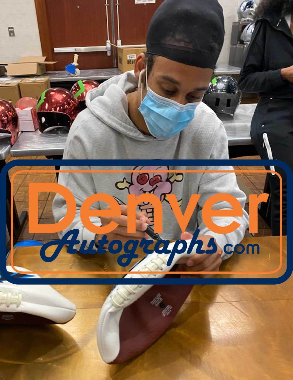 Robby Anderson Autographed Carolina Panthers Logo Football BAS 30362 ...