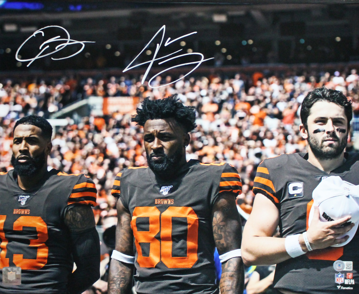 Odell Beckham & Jarvis Landry Signed Cleveland Browns 16×20 Photo BAS ...