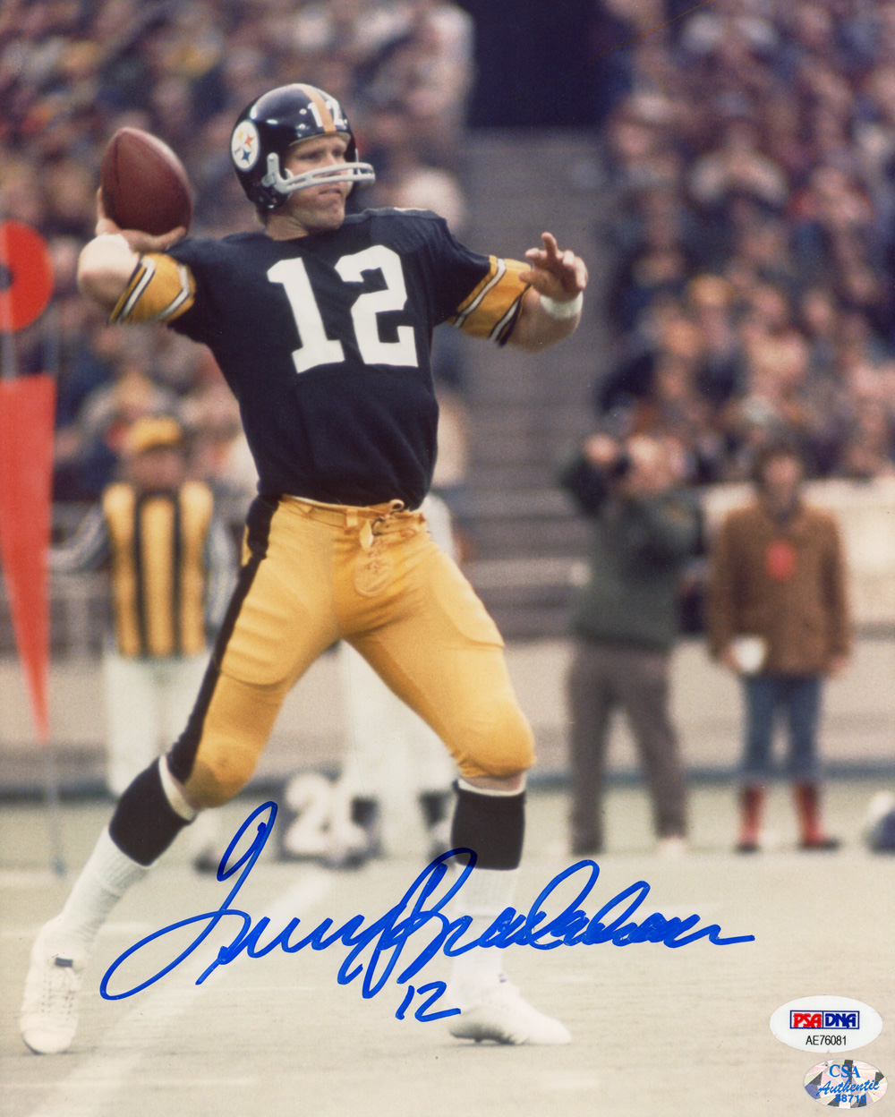 Terry Bradshaw Autographed Pittsburgh Steelers 8×10 Photo PSA 48583 ...