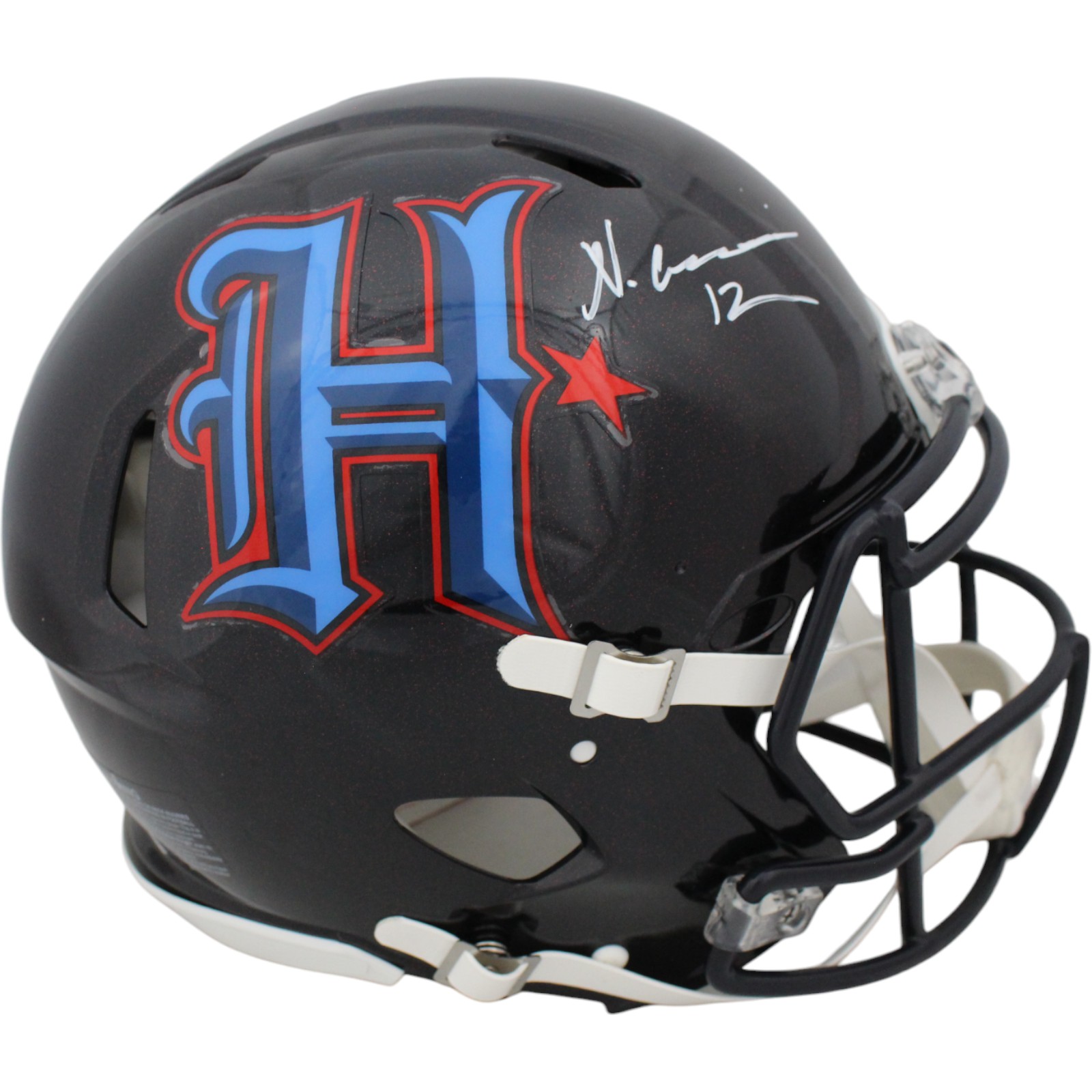 Nico Collins Autographed Houston Texans Authentic Alt 24 Helmet Beckett ...
