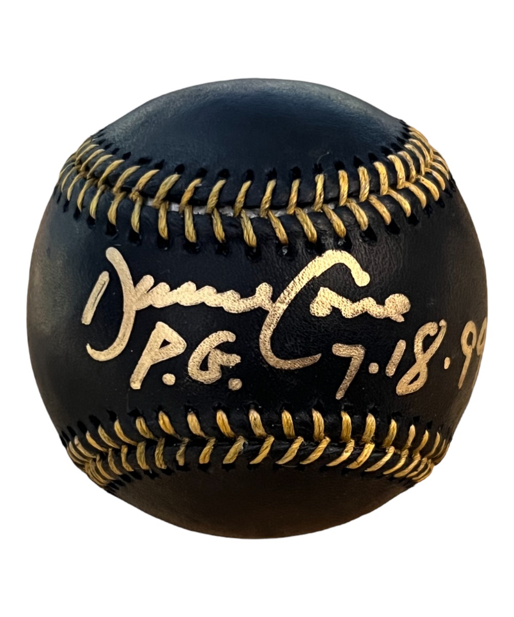 David Cone Autographed Black Baseball Yankees Perfect Game Beckett ...