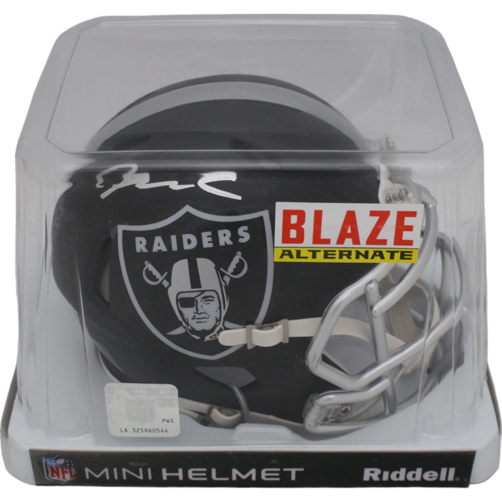 Maxx Crosby Signed Las Vegas Raiders Blaze Mini Helmet Beckett 44926 ...