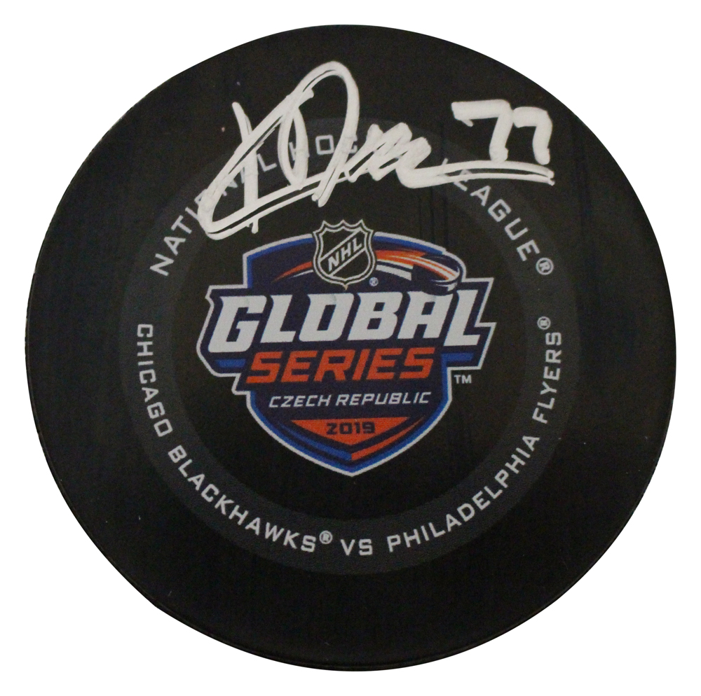 Kirby Dach Autographed Chicago Blackhawks 2019 NHL Global Series Puck ...