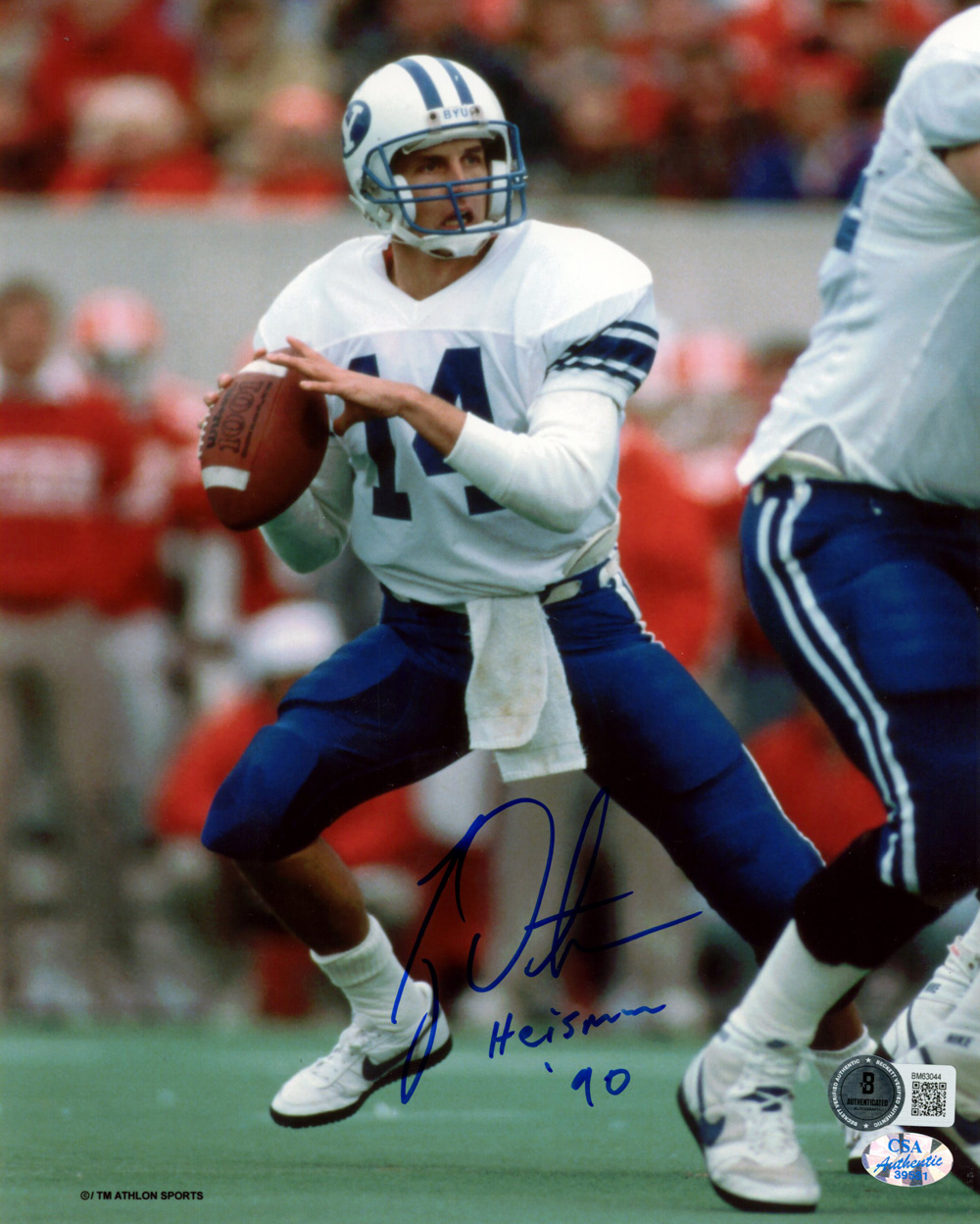 Ty Detmer Autographed BYU Cougars 8×10 Photo Heisman Beckett 47253 ...