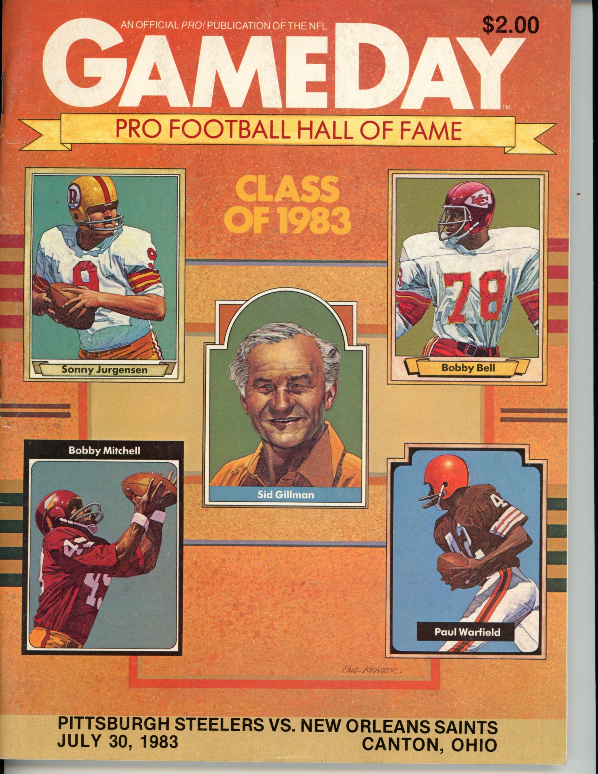 1963 Hall Of Fame Dedication Browns vs Steelers Program Magazine As Is ...