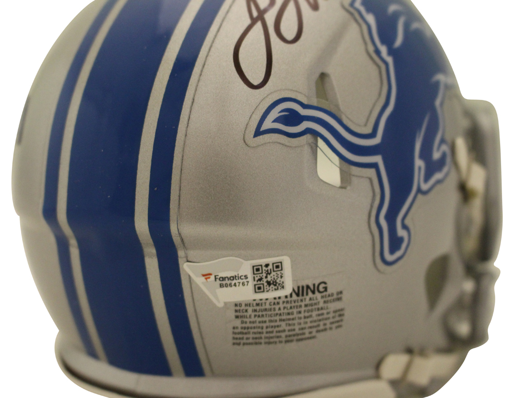 Jared Goff Autographed/Signed Detroit Lions Speed Mini Helmet FAN ...