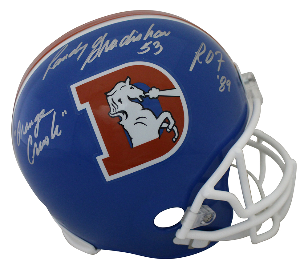 Randy Gradishar Signed Denver Broncos D Logo Replica Helmet 2 Insc JSA ...