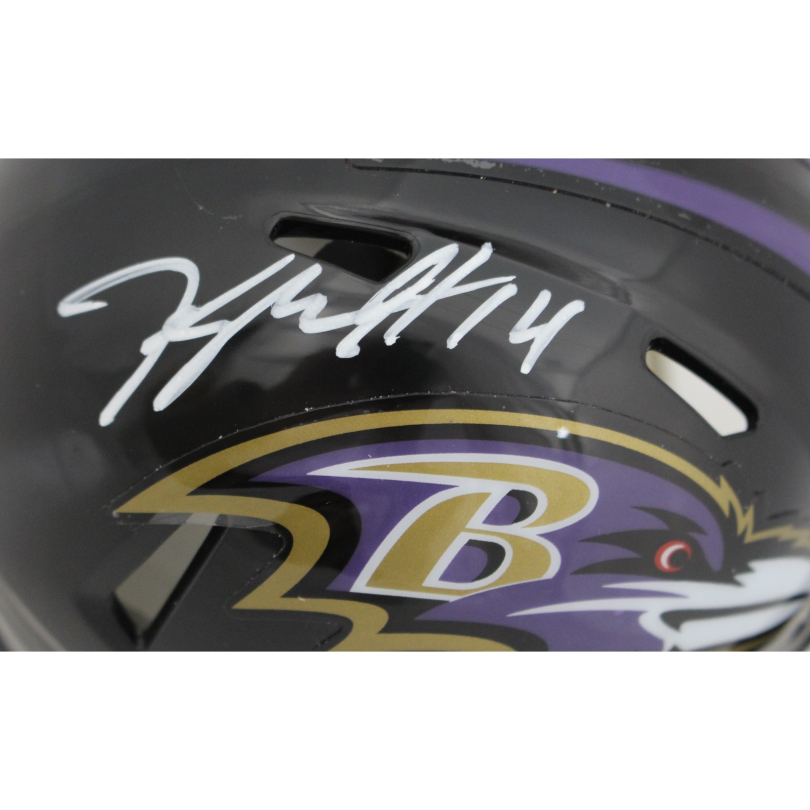Kyle Hamilton Autographed/Signed Baltimore Ravens Mini Helmet Beckett ...