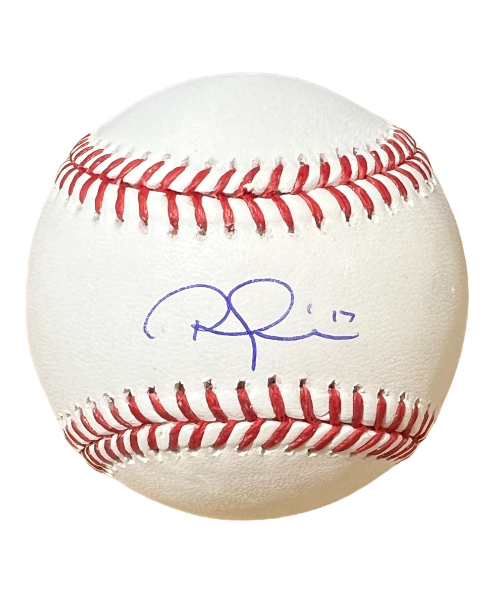 Rhys Hoskins Autographed ROMLB Baseball Philadelphia Phillies Fanatics ...