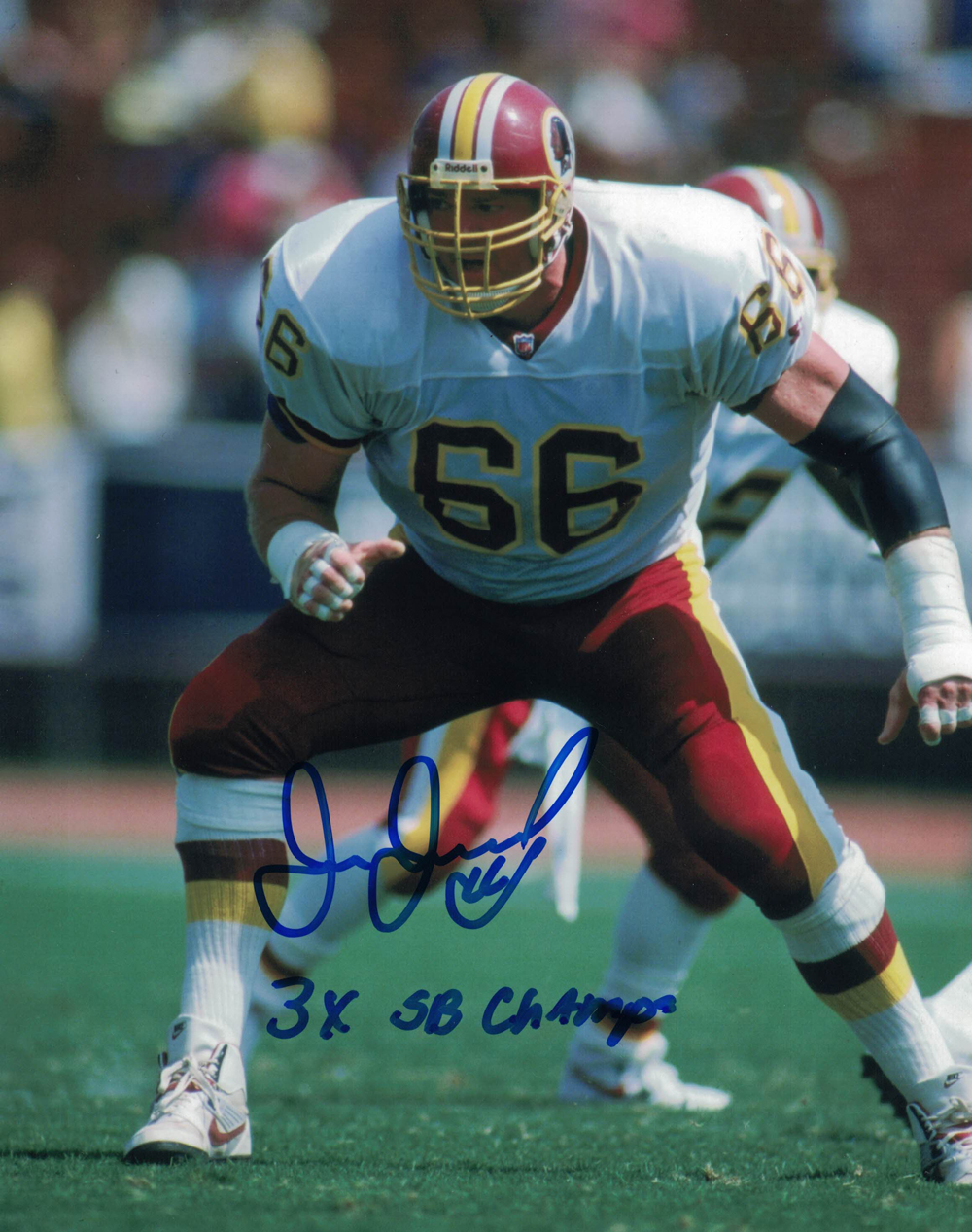 Joe Jacoby Autographed/Signed Washington Redskins 8×10 Photo 3x Champs ...