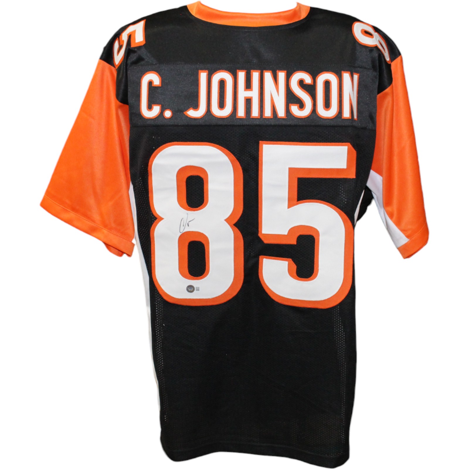 Chad Johnson Autographed Pro Style Black Jersey Beckett – Denver Autographs