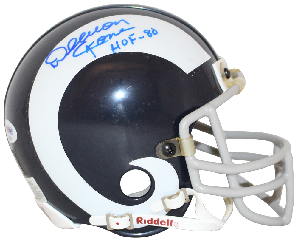 Deacon Jones Autographed Los Angeles Rams TB Mini Helmet HOF PSA 31880 ...