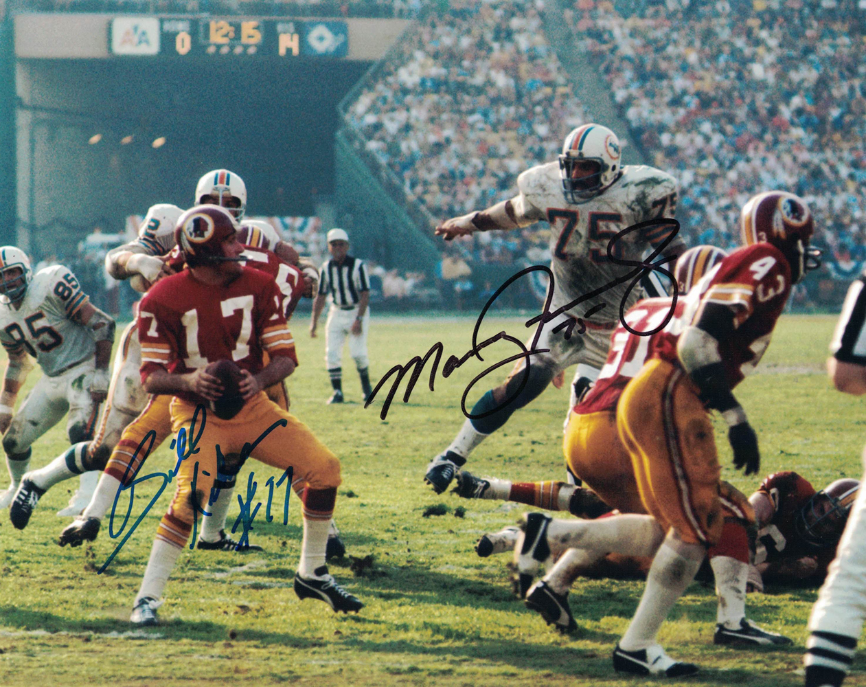 Billy Kilmer & Manny Fernandez Autographed/Signed Dolphins 8×10 Photo ...