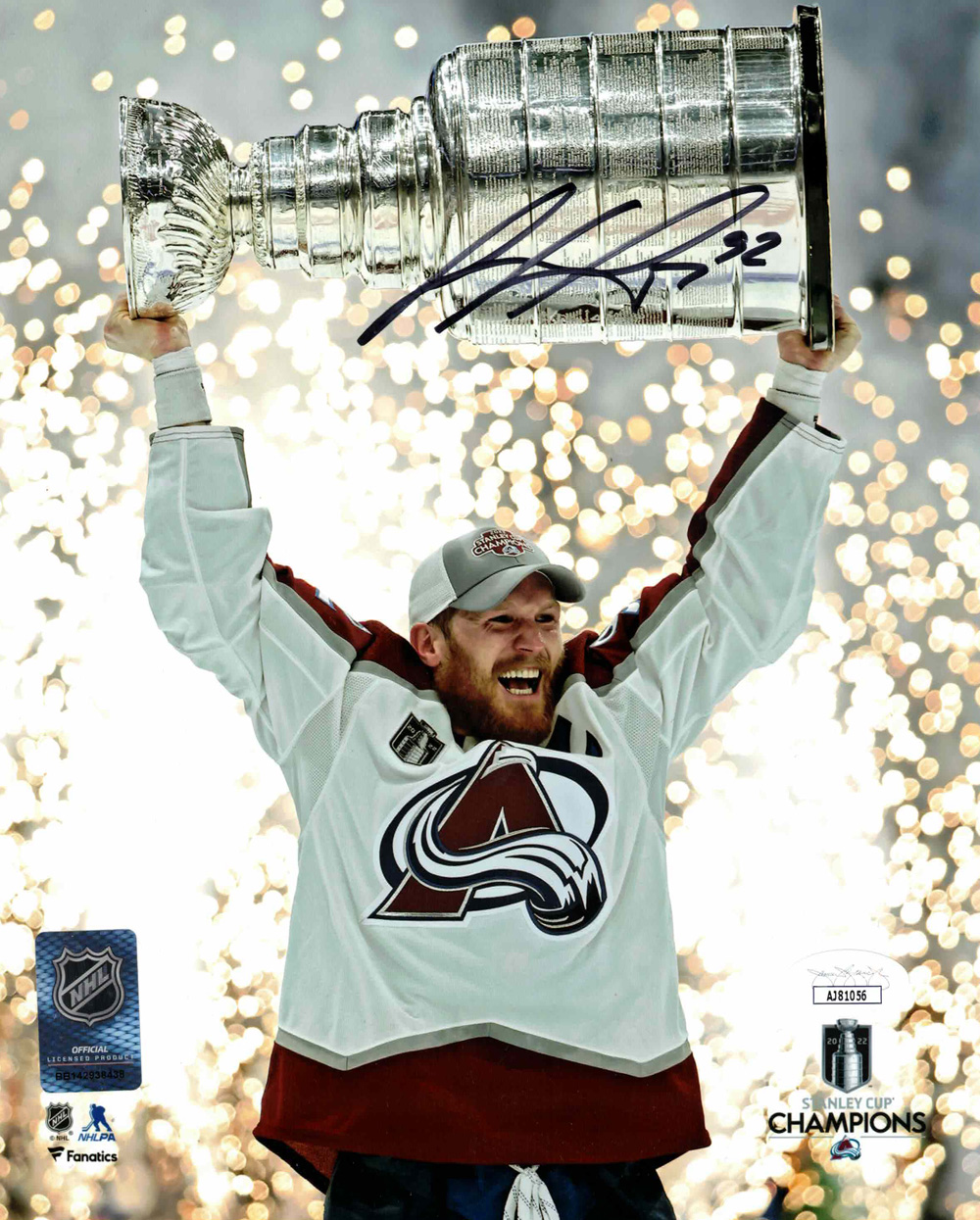 Gabriel Landeskog Signed Colorado Avalanche 2022 Champions Puck JSA ...