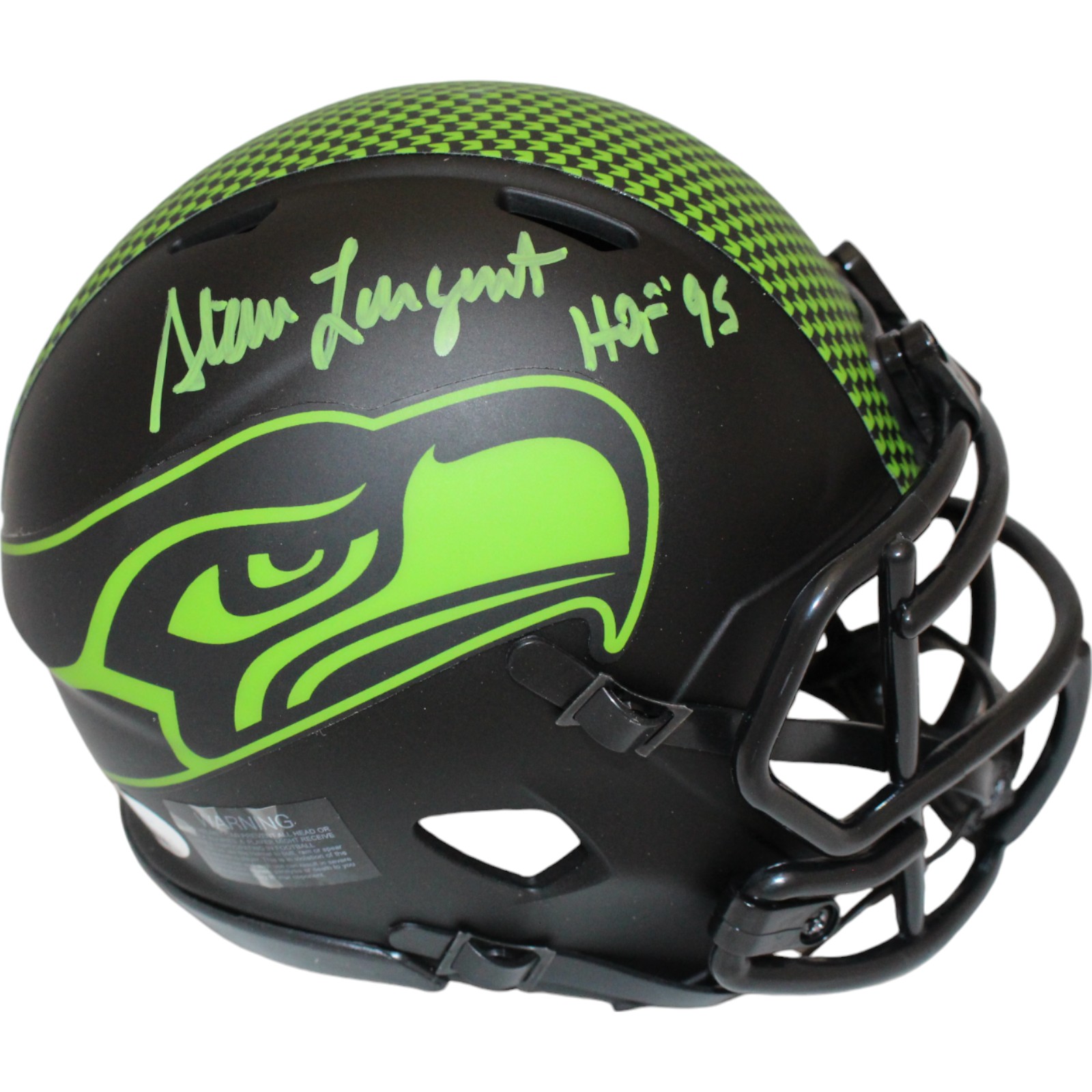 Steve Largent Autographed Seattle Seahawks Eclipse Mini Helmet HOF JSA ...