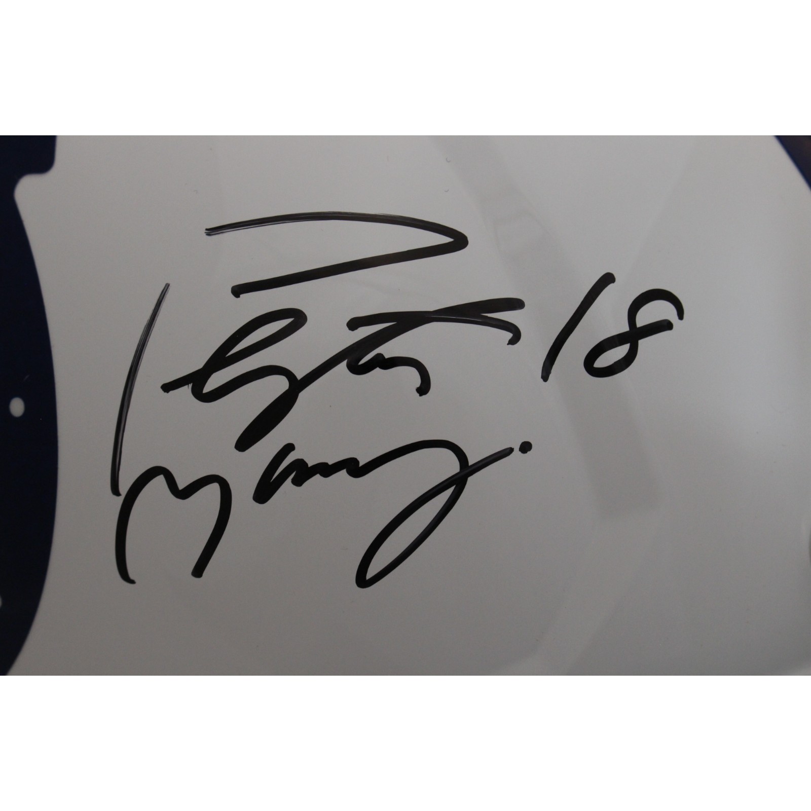 Peyton Manning Autographed/Signed Indianapolis Colts Authentic Helmet ...