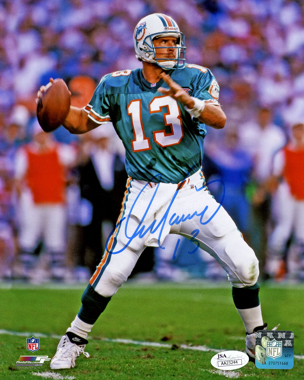 Dan Marino Autographed/Signed Miami Dolphins 8×10 Photo JSA 48530 ...