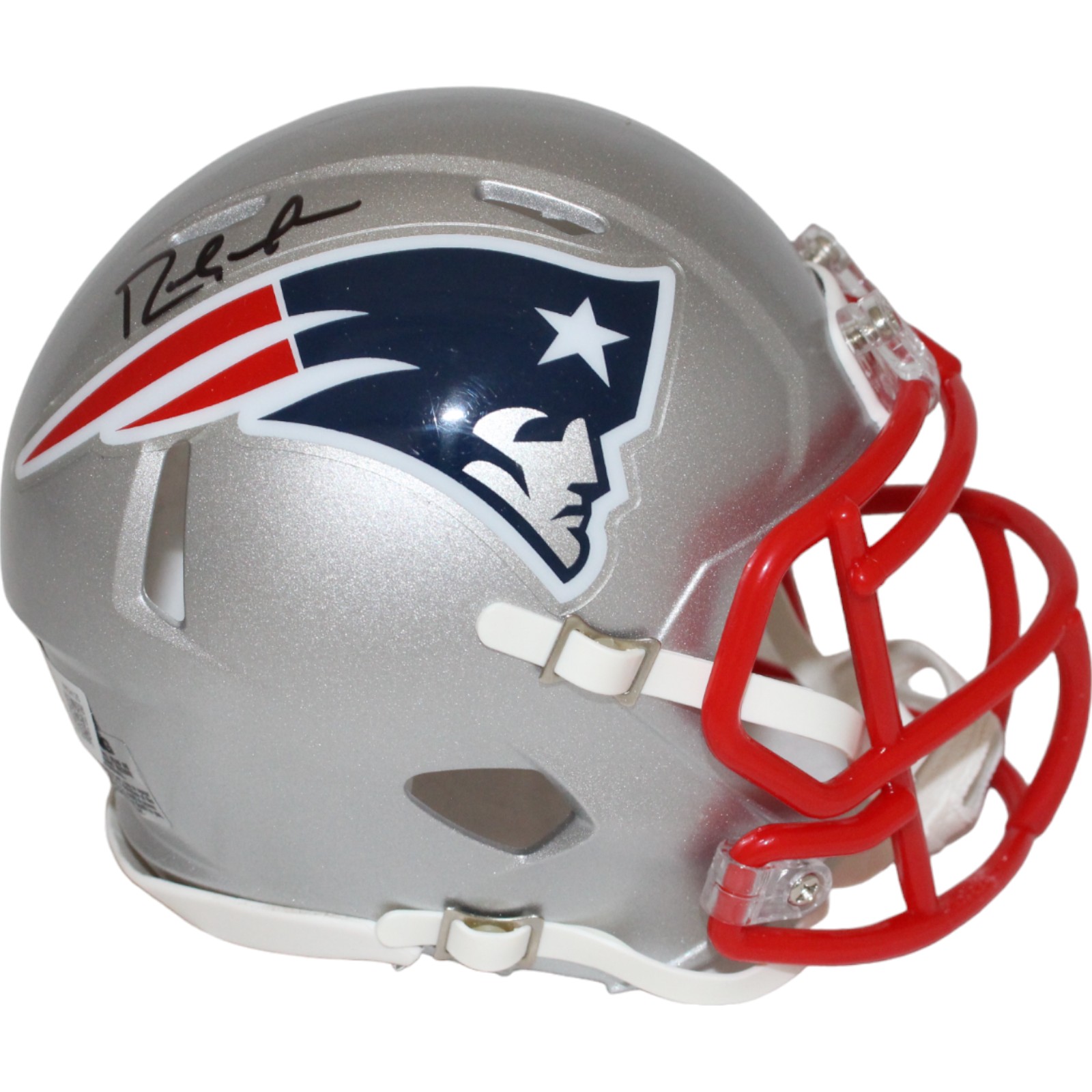 Randy Moss Autographed New England Patriots Mini Helmet Beckett ...