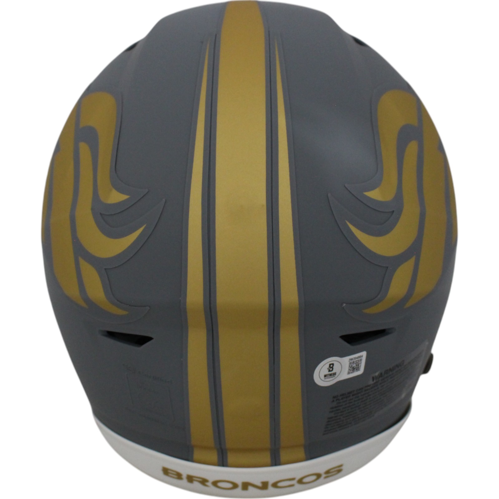 Bo Nix Autographed/Signed Denver Broncos Slate SpeedFlex Helmet Beckett ...