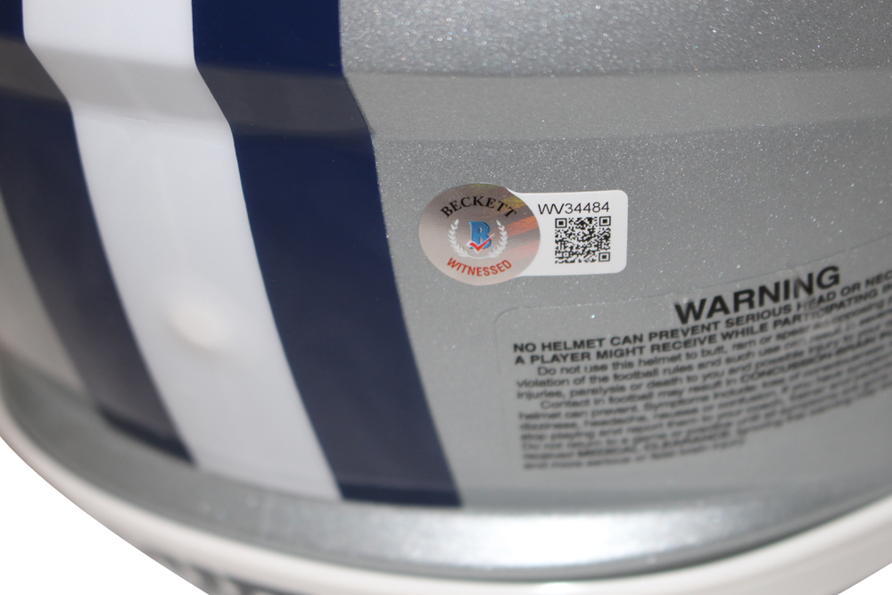 Dak Prescott, Elliott & Lamb Signed Cowboys Authentic Speed Helmet BAS ...