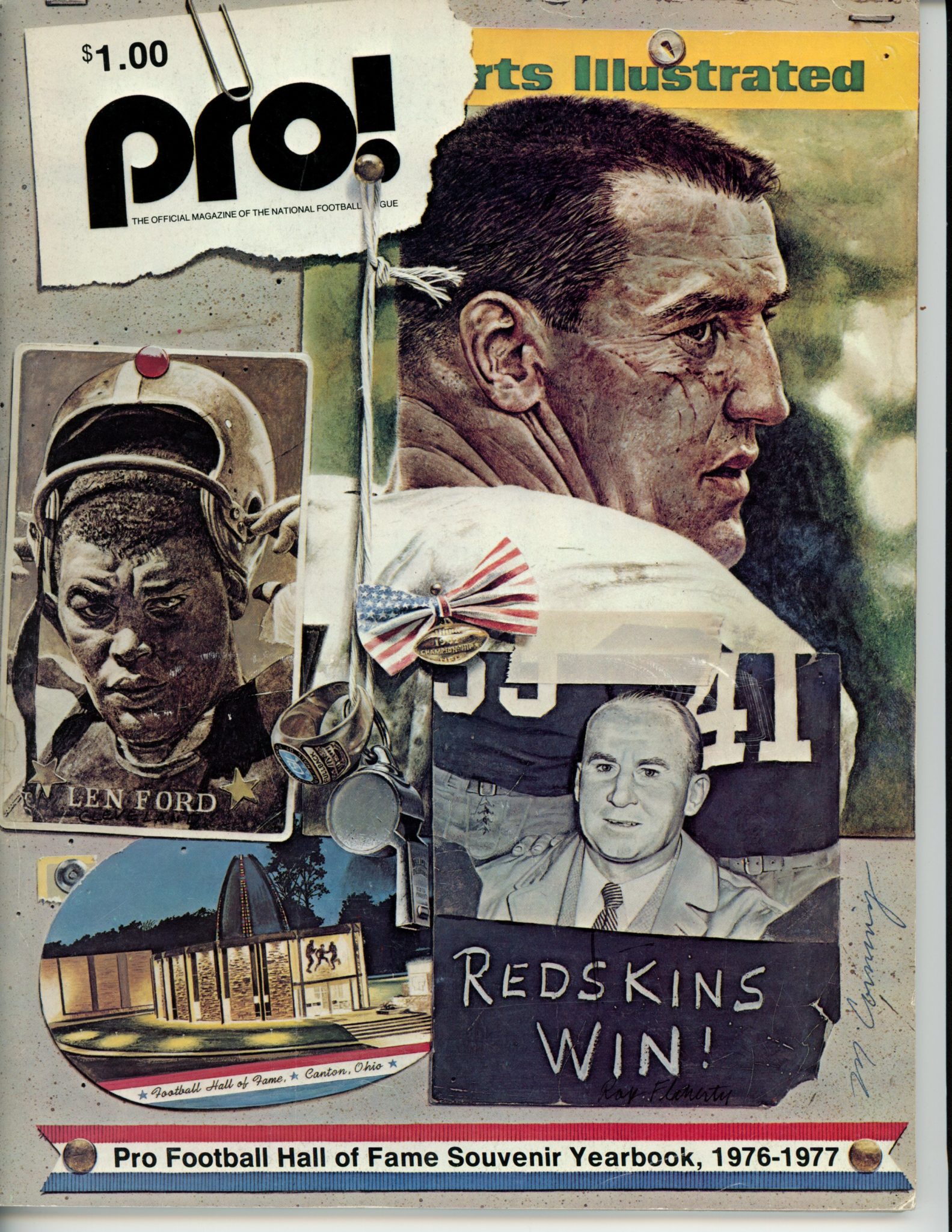 1976-77 Pro! Magazine Pro Football Hall Of Fame Souvenir Yearbook ...