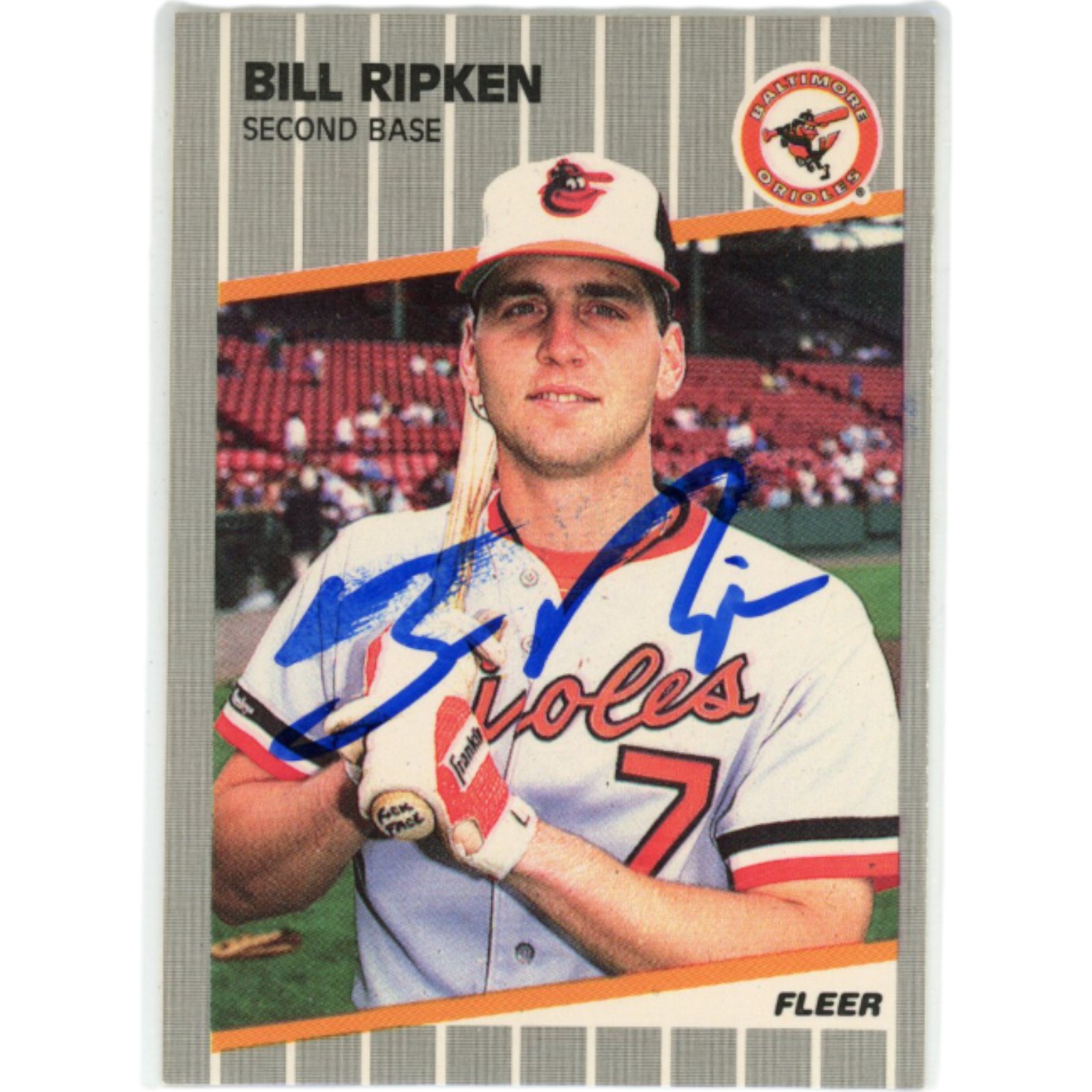 Billy Ripken Autographed 1989 Fleer 616 Trading Card AS IS Grade ...