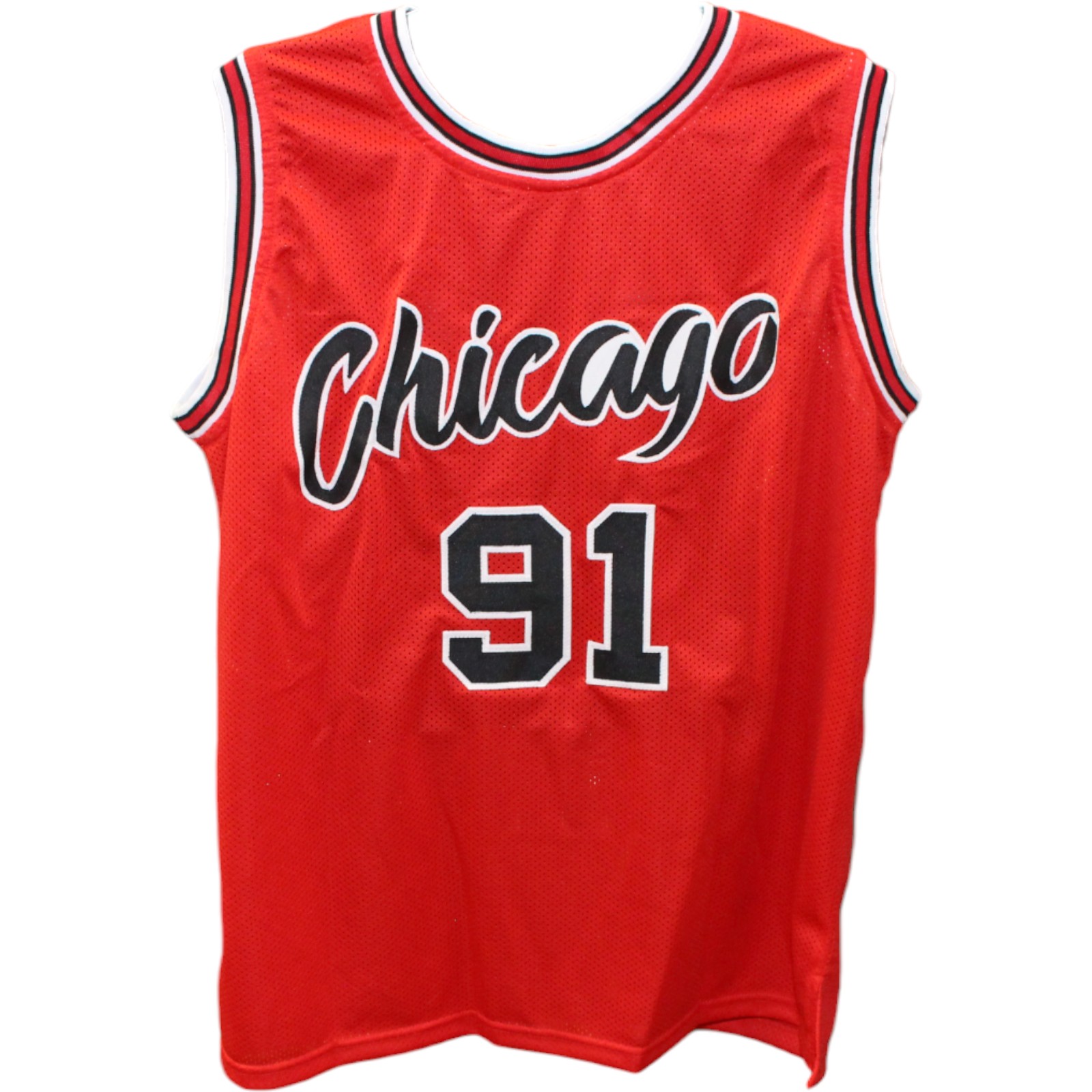 Dennis Rodman Autographed/Signed Pro Style Red Jersey JSA – Denver ...