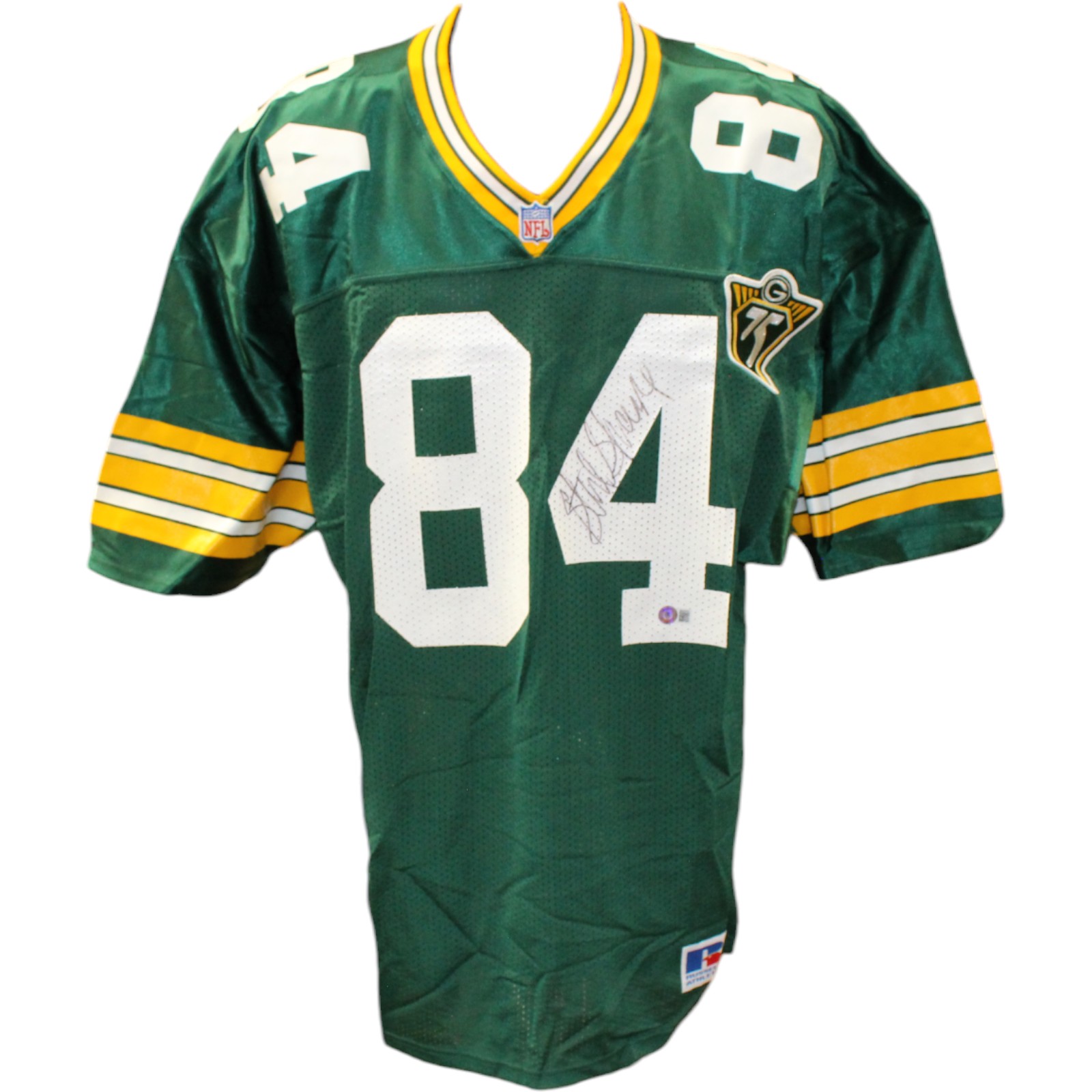 Sterling Sharpe Signed Green Bay Packers Russell 48 Green Jersey BAS ...