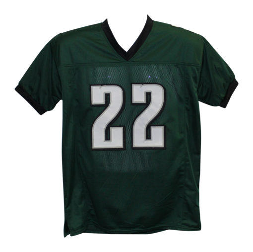 Duce Staley Autographed/Signed Pro Style Green XL Jersey JSA 26811 ...