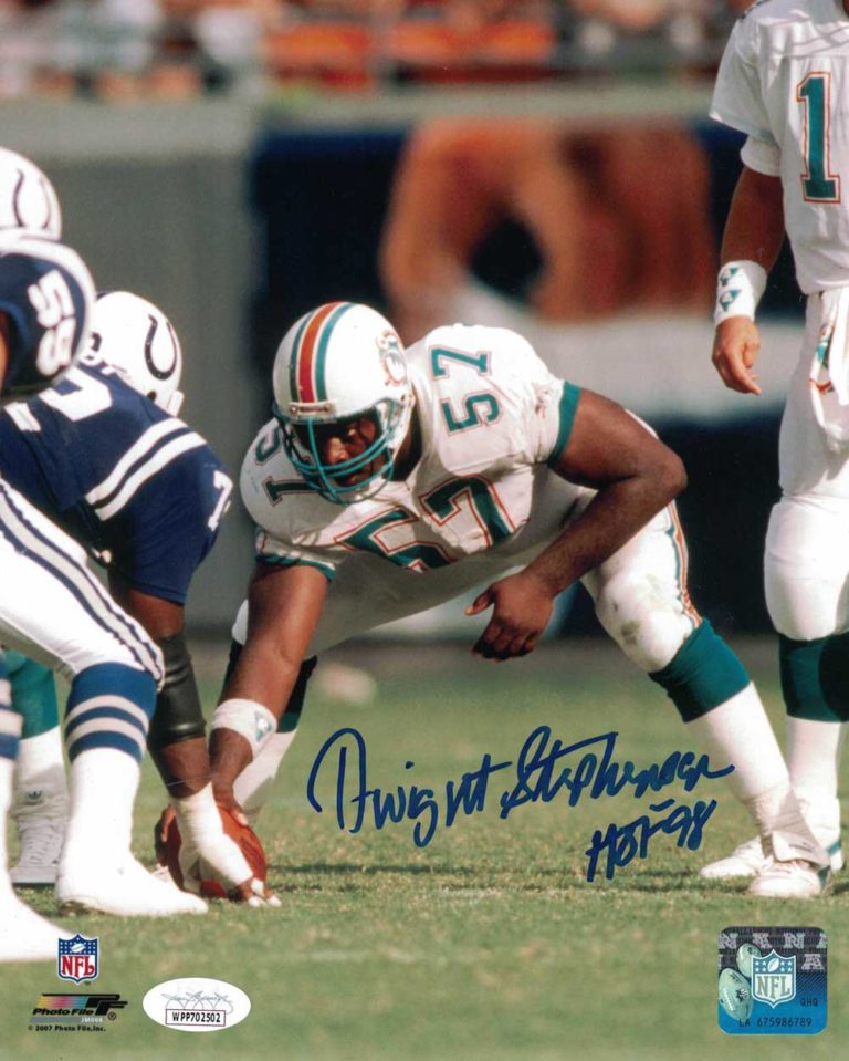 Dwight Stephenson Autographed Miami Dolphins 8×10 Photo HOF JSA 25598 ...