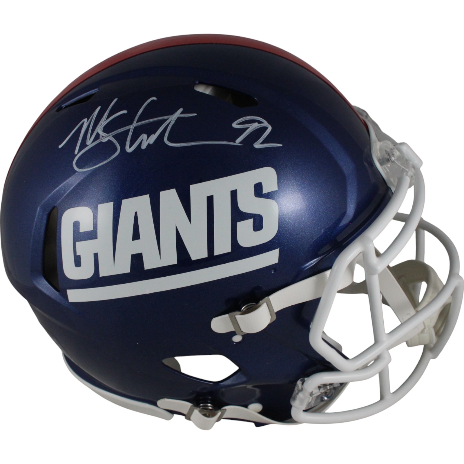 Michael Strahan Signed New York Giants Color Rush Authentic Helmet ...