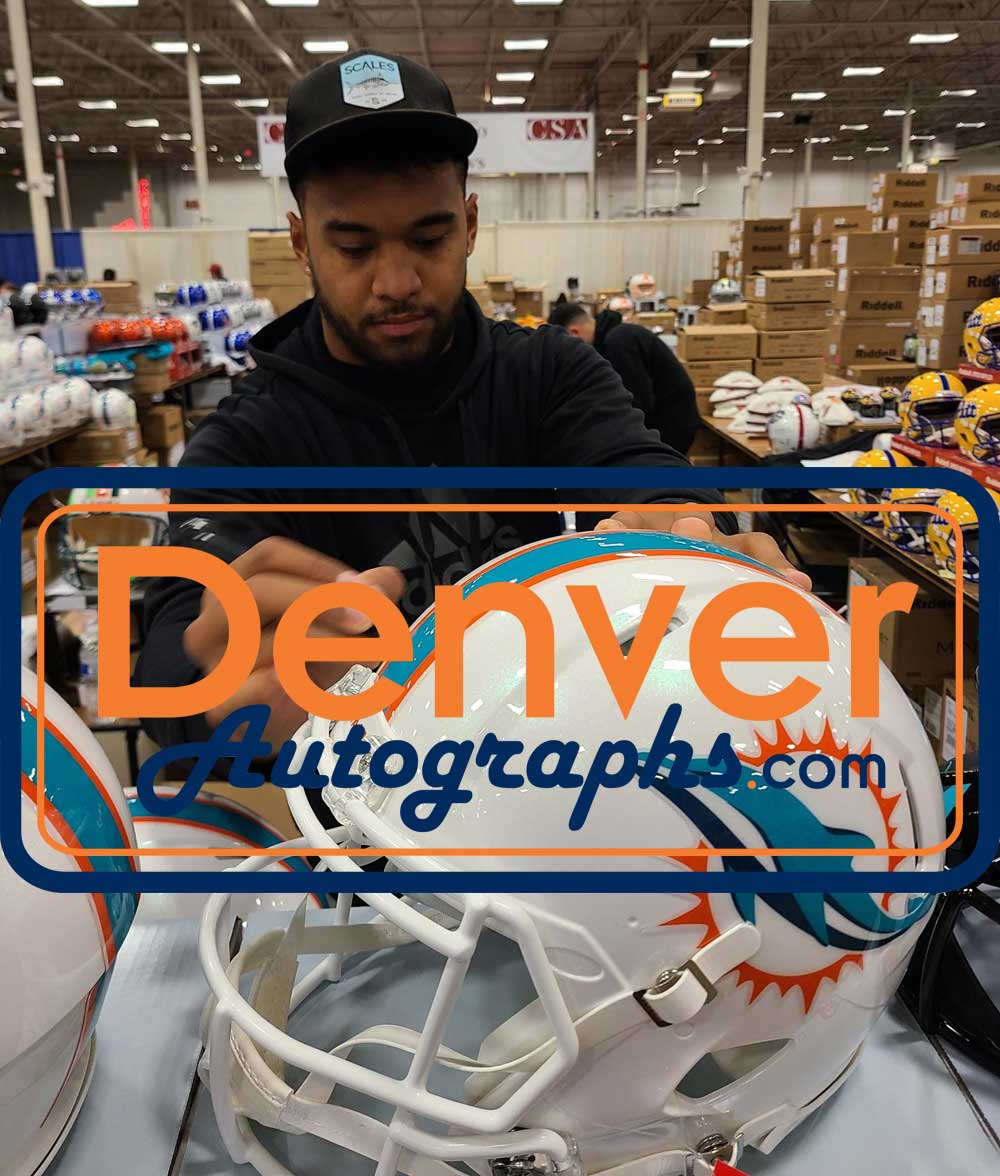 Tua Tagovailoa Autographed Miami Dolphins F/S Speed Helmet FAN – Denver ...