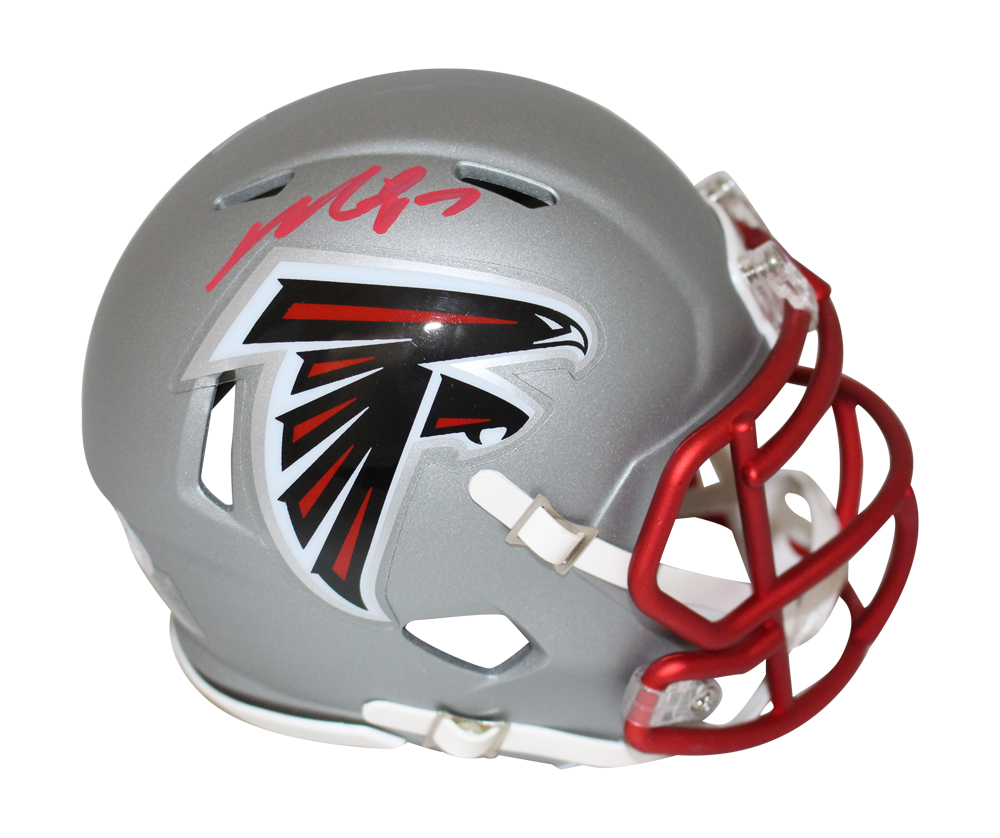 Michael Vick Autographed/Signed Atlanta Falcons Blaze Mini Helmet PSA ...