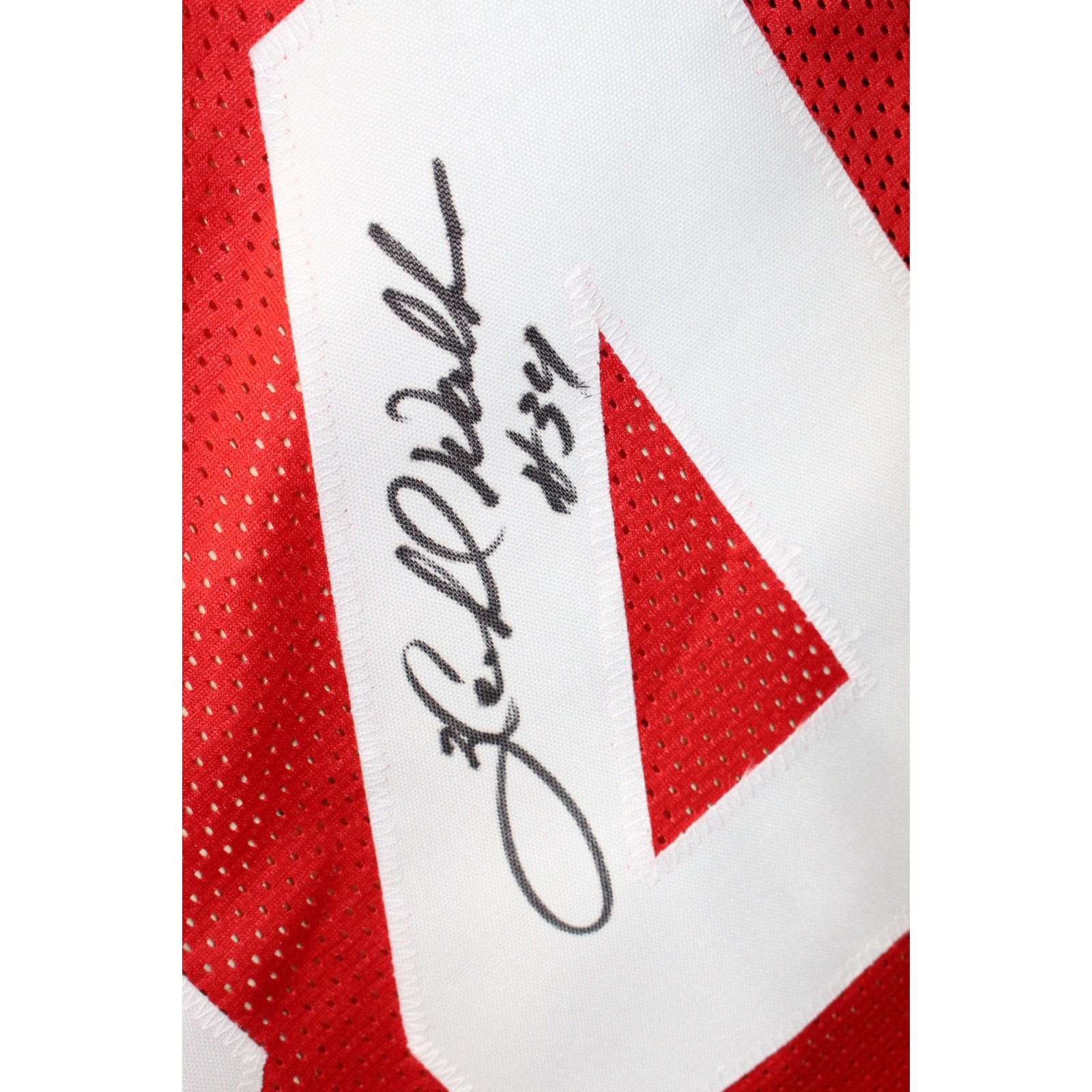 Hershel Walker Autographed/Signed College Style Red Jersey Beckett ...