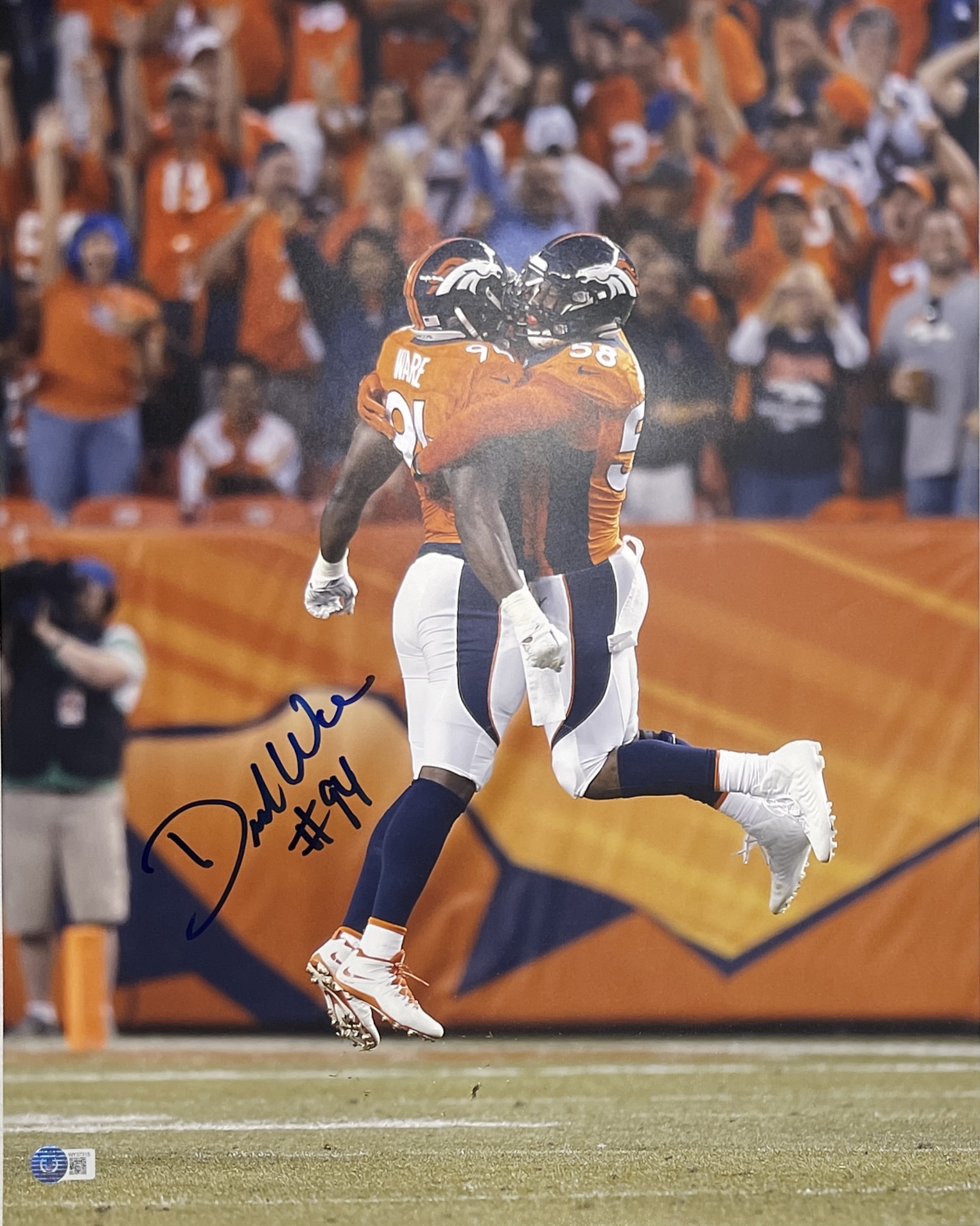 Demarcus Ware Autographed/Signed Denver Broncos 16×20 Photo Beckett ...
