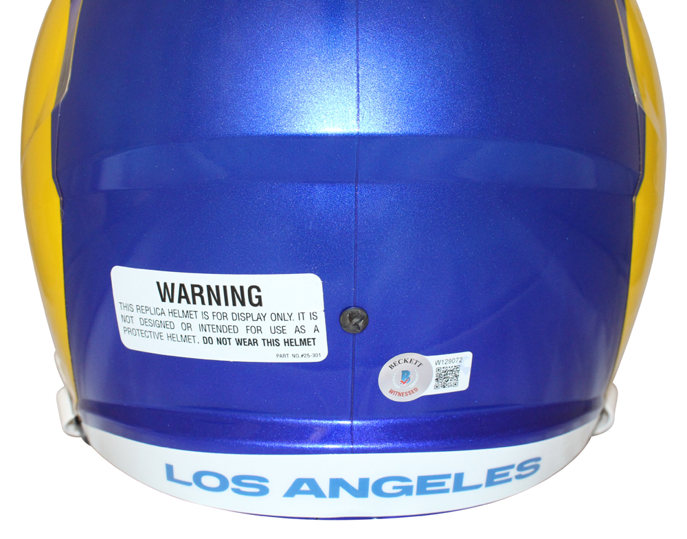 Kurt Warner Autographedsigned Los Angeles Rams Spd Fs Helmet Bas Denver Autographs