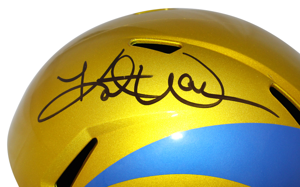 Kurt Warner Signed Los Angeles Rams Spd Flash Fs Helmet Bas Denver Autographs